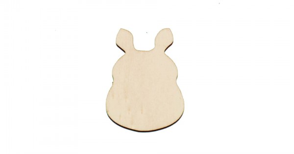 Figurina Cap Hipopotam Blank - 45x35 mm