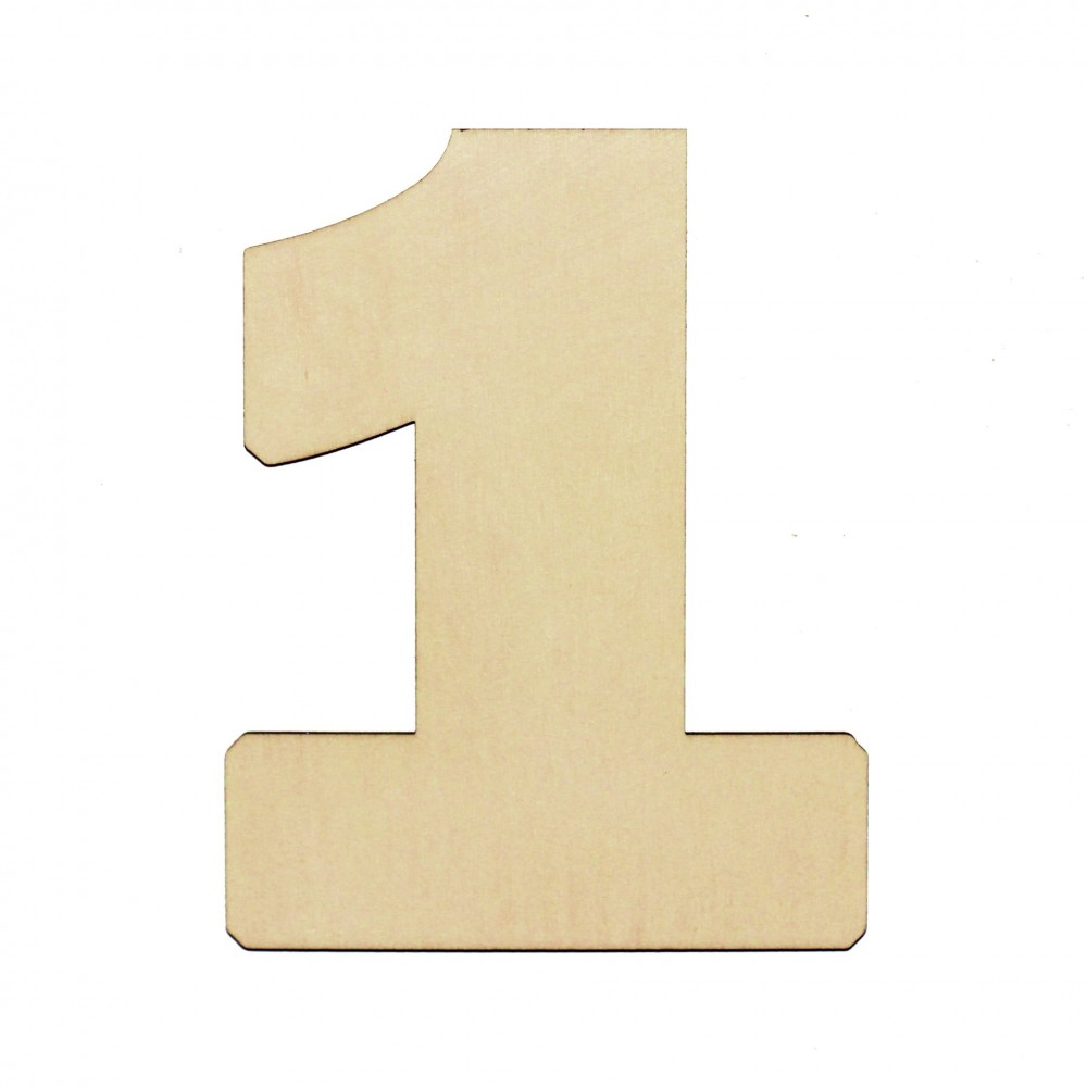 Figurina Cifra 1 Lemn - C2 - 150x118 mm