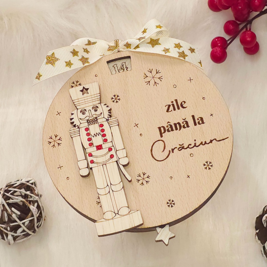 Ornament Brad din Lemn - Numaratoare Inversa pana la Craciun ...